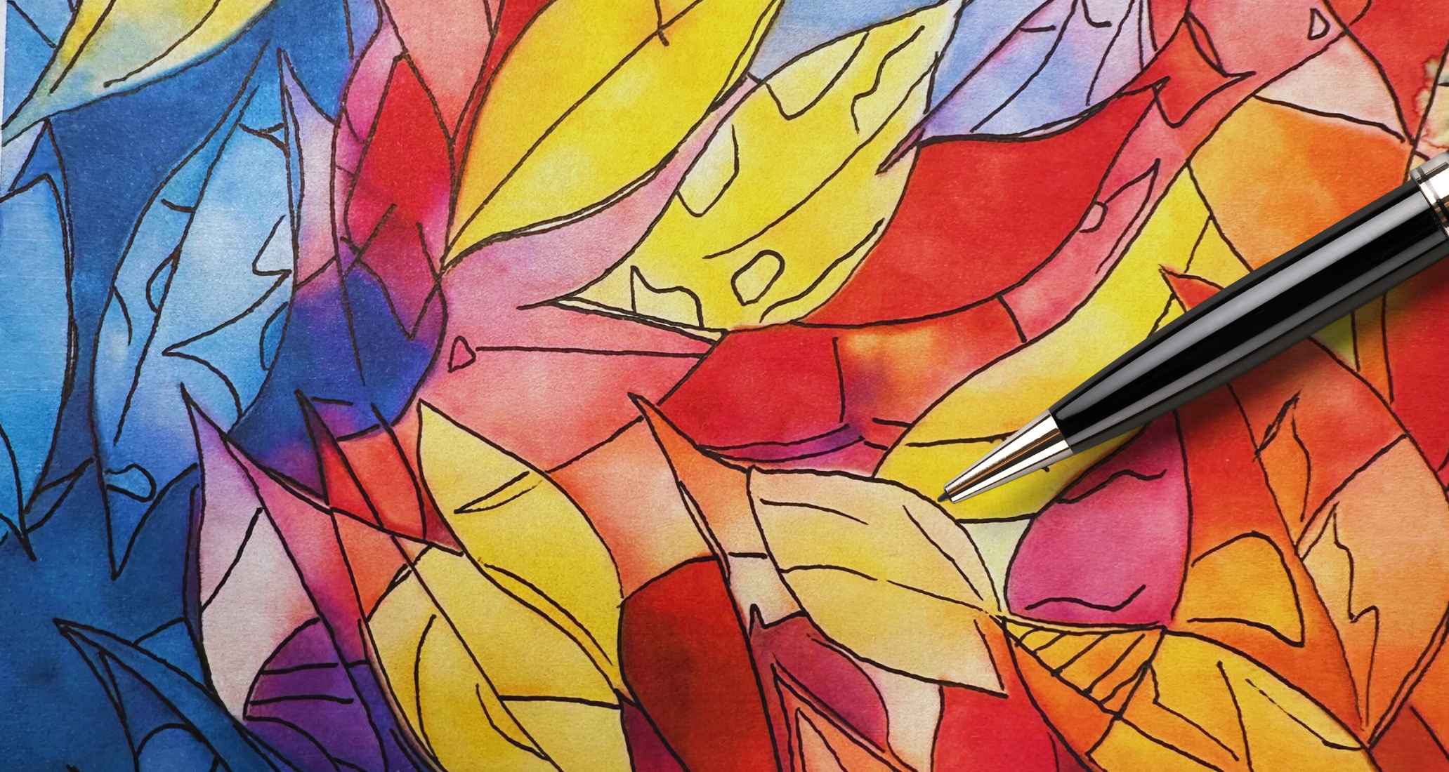 Free Fall Reverse Coloring Pages PDF Download Relaxing Art Printables ...